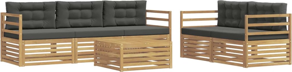 Venkovní pohovková souprava 6 ks Bílá a antracitová 3390027