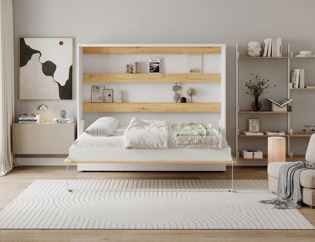 Devesto Sklápěcí postel Horizontální 140 Dub Artisan