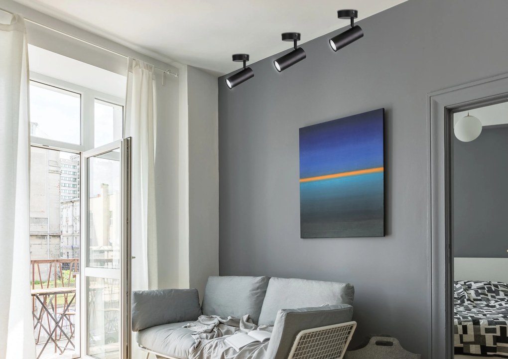 Černé stropnínástěnné svítidlo Colly pro žárovku GU10 - Candellux
