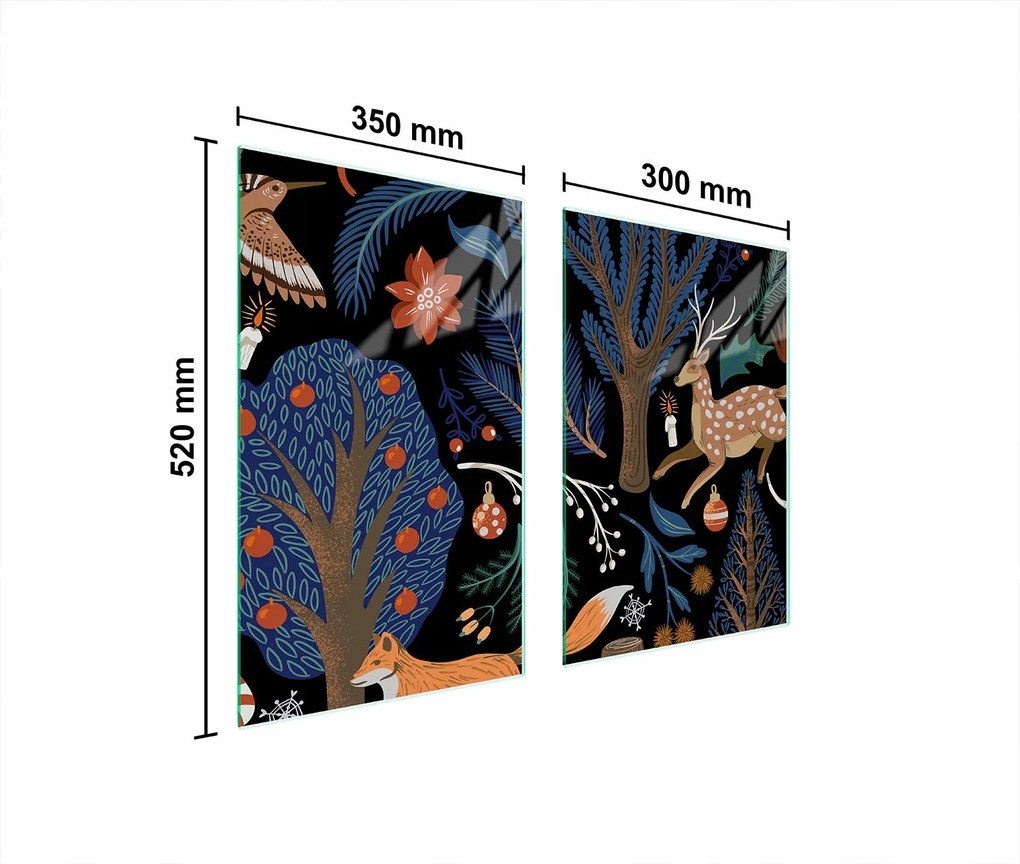 Skleněná Ochranná Deska Do Kuchyně 65x52 Zvířata