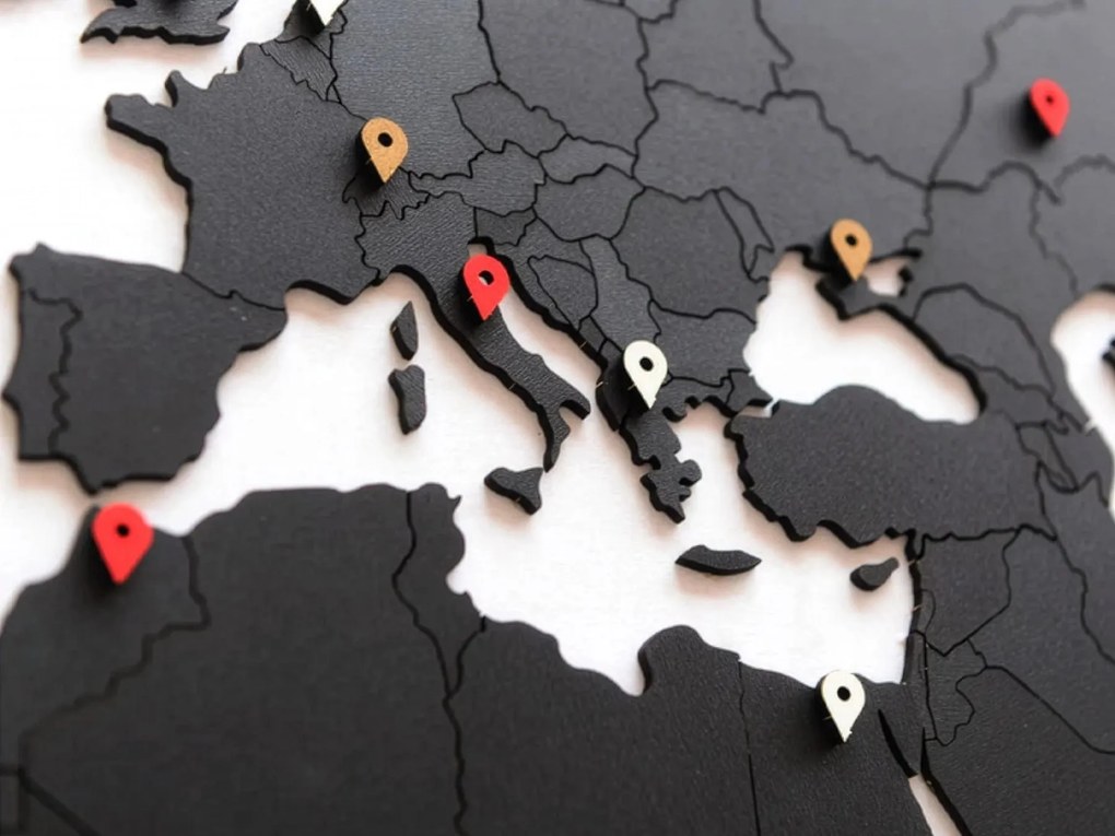 Dřevěná mapa světa True Puzzle Hnědá / 150 x 90 cm / Ne