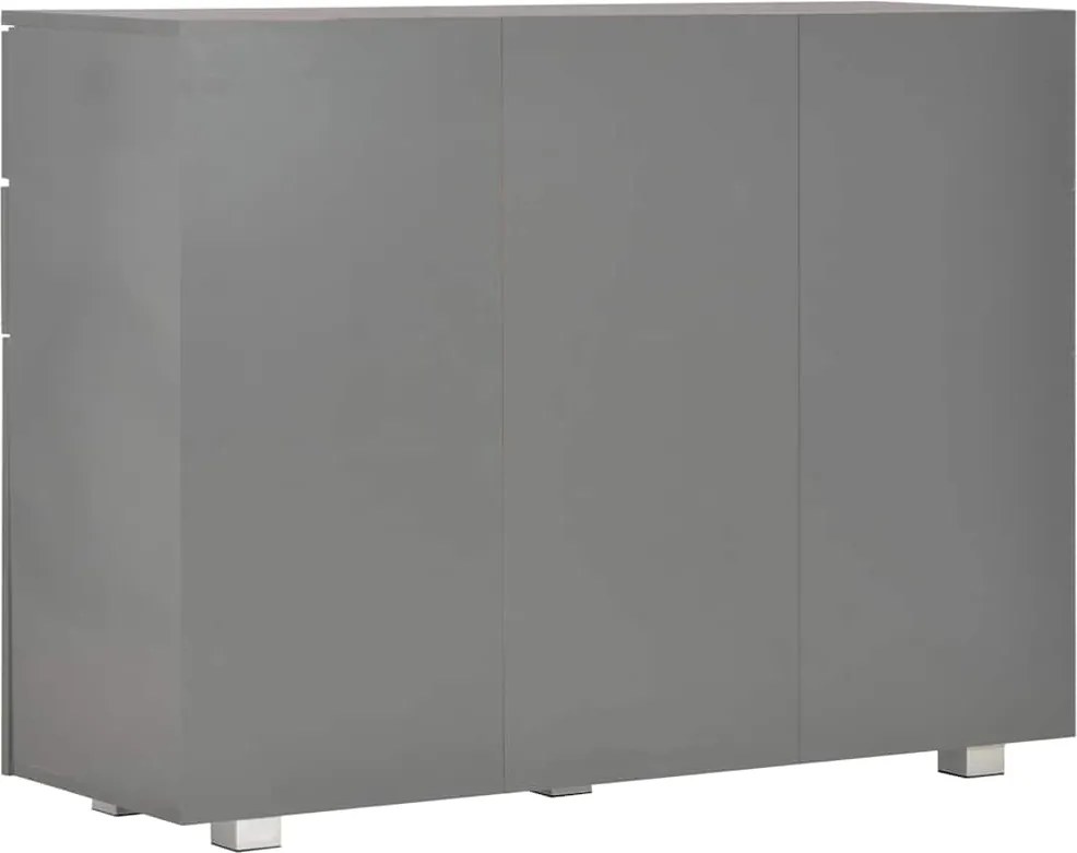 Příborník šedý s vysokým leskem 107x35x80,5 cm 283720