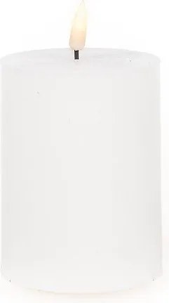 LED svíčka z pravého vosku na baterie, Ø 7,5 × 10 cm, bílá, 2× AA