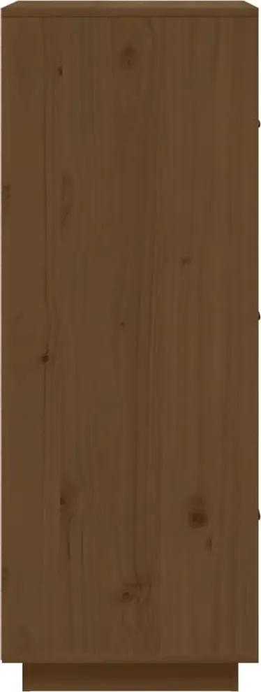 vidaXL Skříň highboard 34x40x108,5 cm masivní borové dřevo [820170] Barva: Šedá