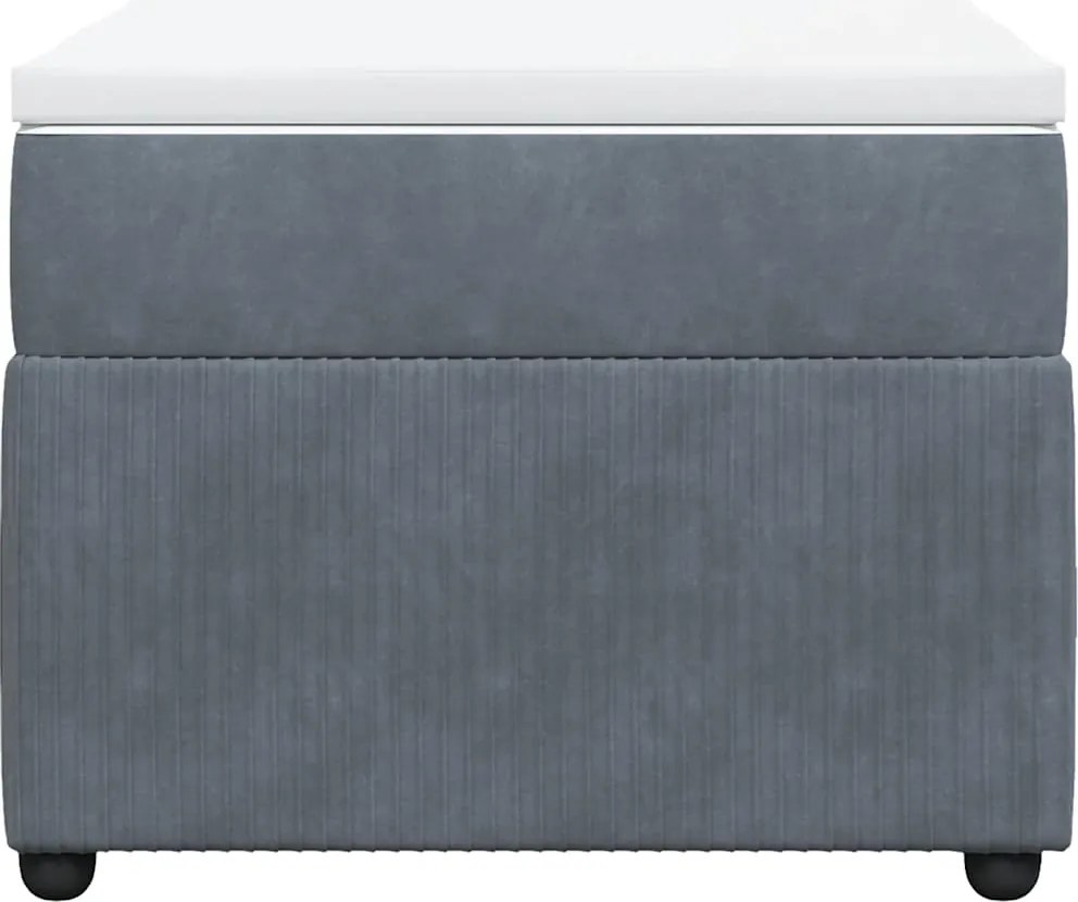 Box spring postel s matrací tmavě šedá 80 x 200 cm samet 3285603