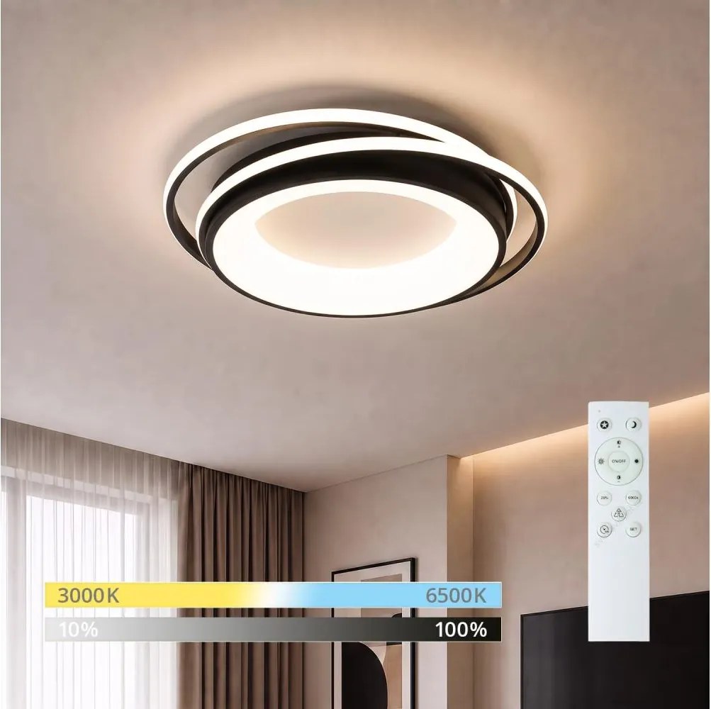 BRILAGI - LED Stm stropní svítidlo FLARE LED/84W/230V 47x51 cm černá + DO