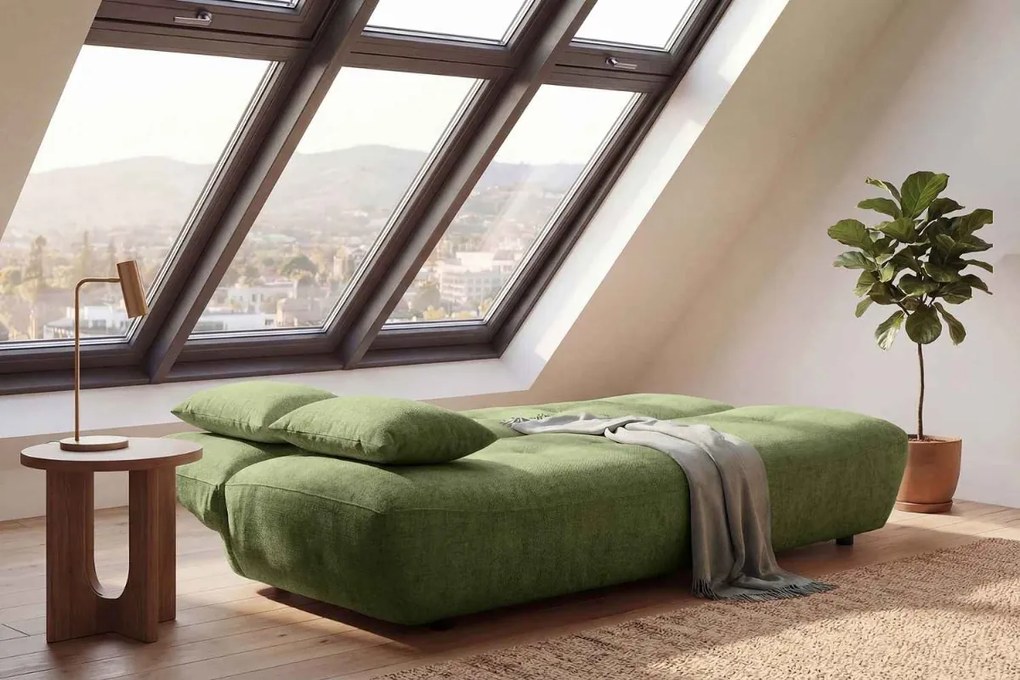 Designová rozkládací pohovka Litonya 200 cm zelená