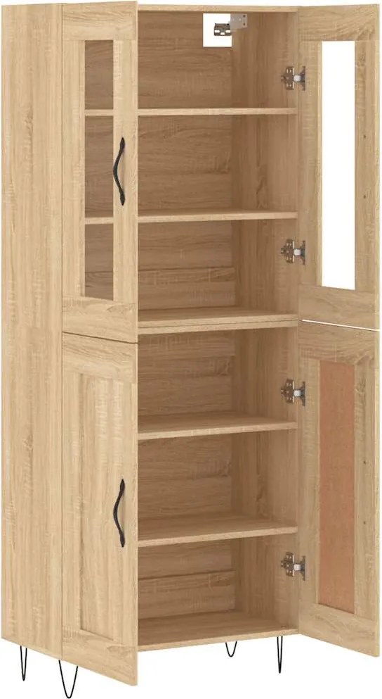 Skříň highboard dub sonoma 69,5 x 34 x 180 cm kompozitní dřevo 3198372