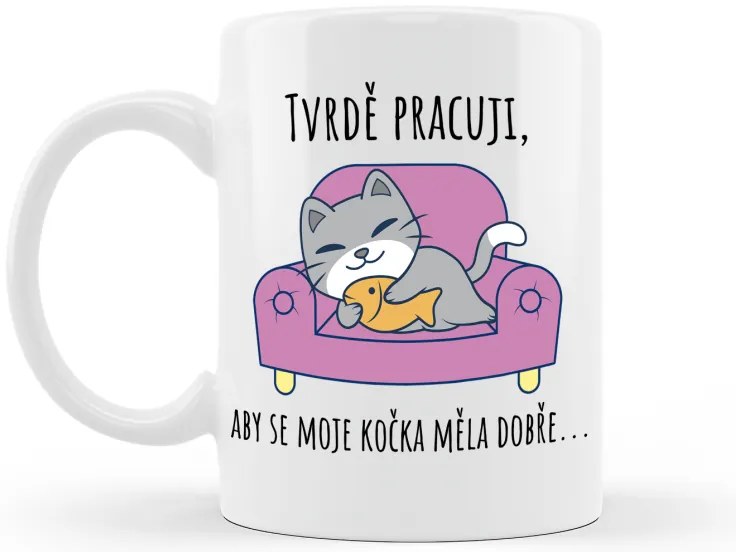 Ahome Ahome CZ Hrneček Tvrdě pracuji. Barevná Kočka 330 ml
