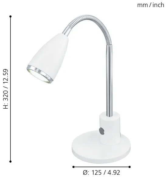 Eglo 92872 - Stolní lampa FOX 1xGU10/3W/230V