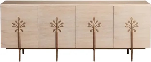 Komoda Stilig ST307 180 cm dub bílý/zlatá