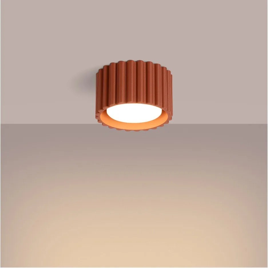 Kovové bodové svítidlo v terakotové barvě ø 10 cm Zora – Sollux