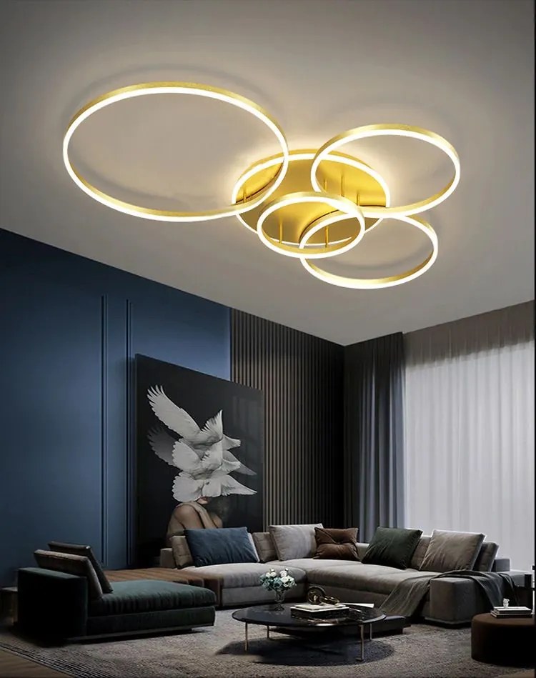 Toolight, LED stropní svítidlo APP1057-C, zlatá, OSW-08884