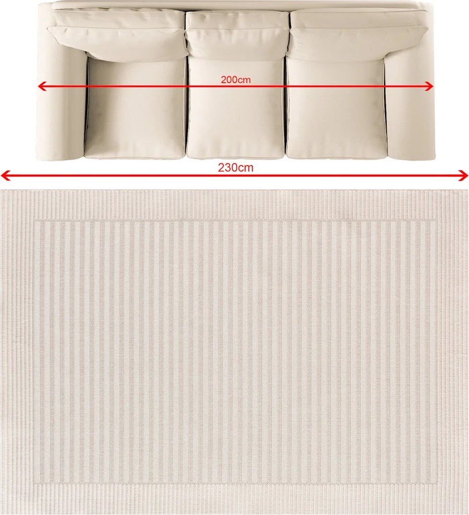 Koberec Lunara creamy 160x230 cm