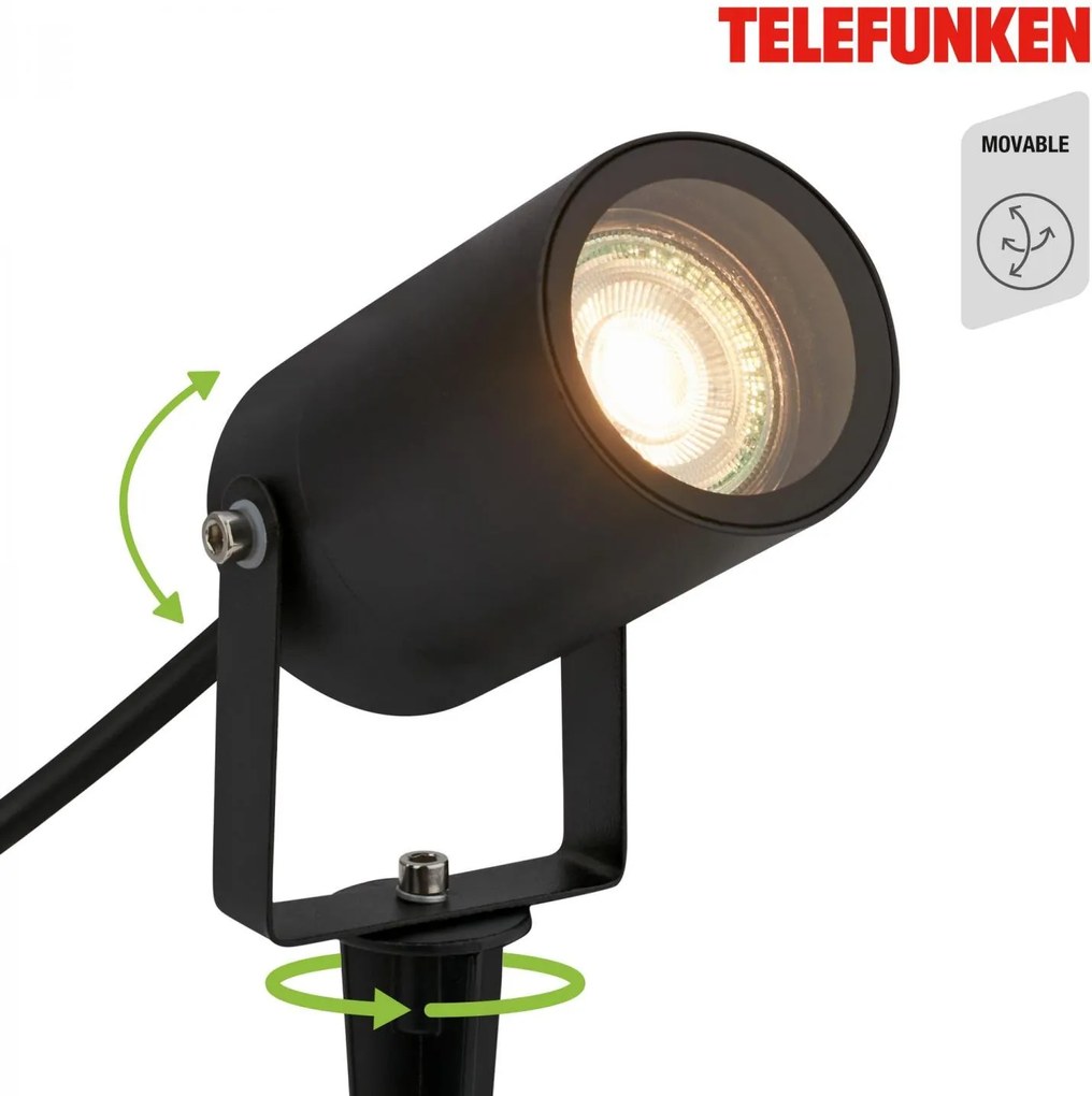 TF 322405TF TELEFUNKEN zahradní bodové svítidlo, ochrana proti tryskající vodě, nastavitelné - BRILONER