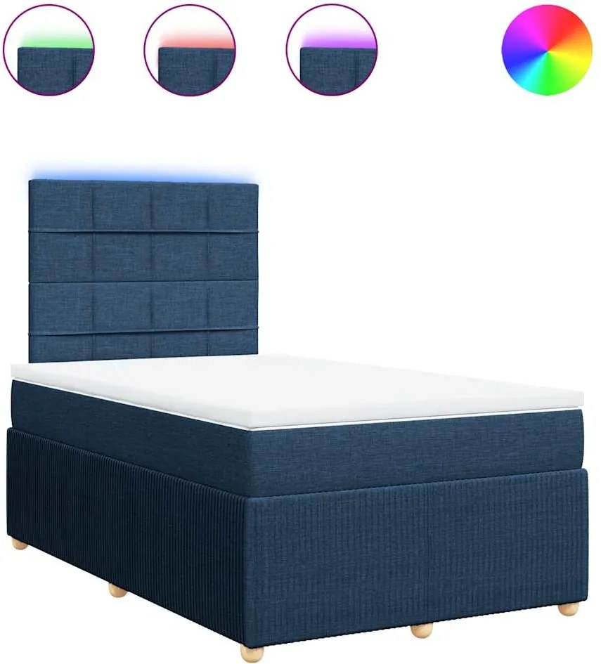 Box spring postel s matrací černá 120x190 cm textil 3294301