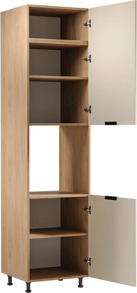 SORENTO pz | vysoká skříňka D60PWN na vestavnou troubu | 60 cm | PRAVÁ | puccini/béžová