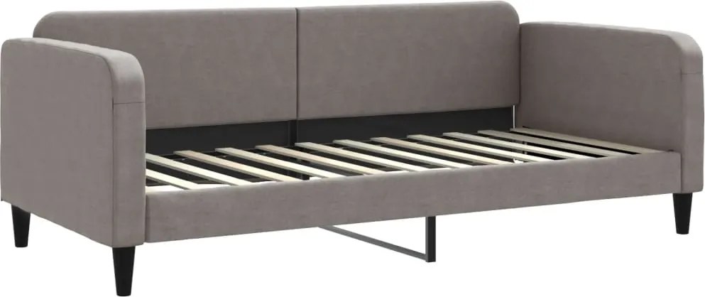 Válenda s přistýlkou a zásuvkami taupe 90 x 200 cm textil 3196855
