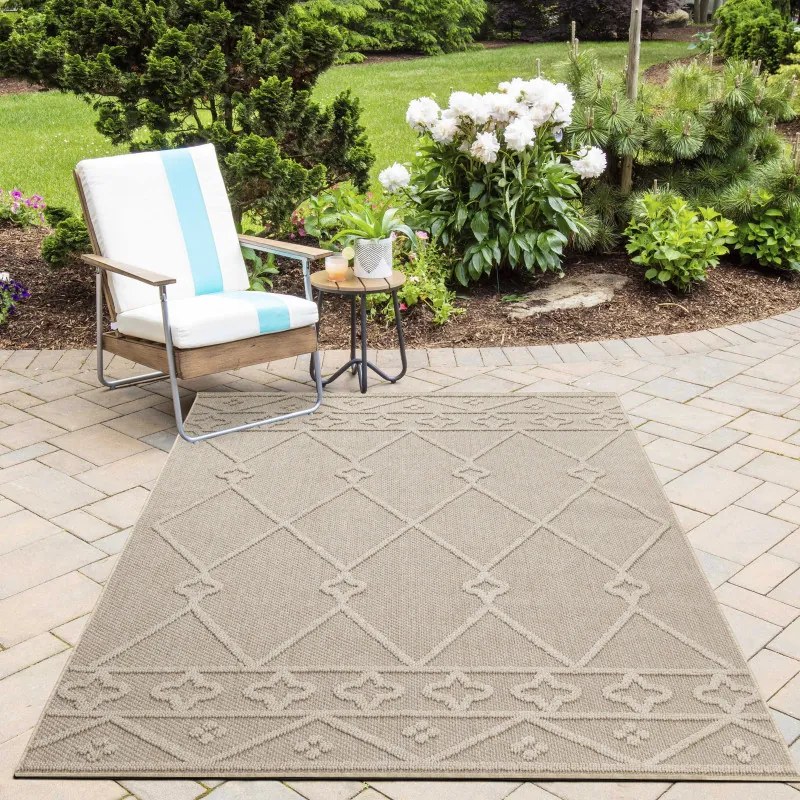 Ayyildiz, Kusový koberec Patara 4955 Beige – na ven i na doma, 120x170, béžová, chodba / předsíň