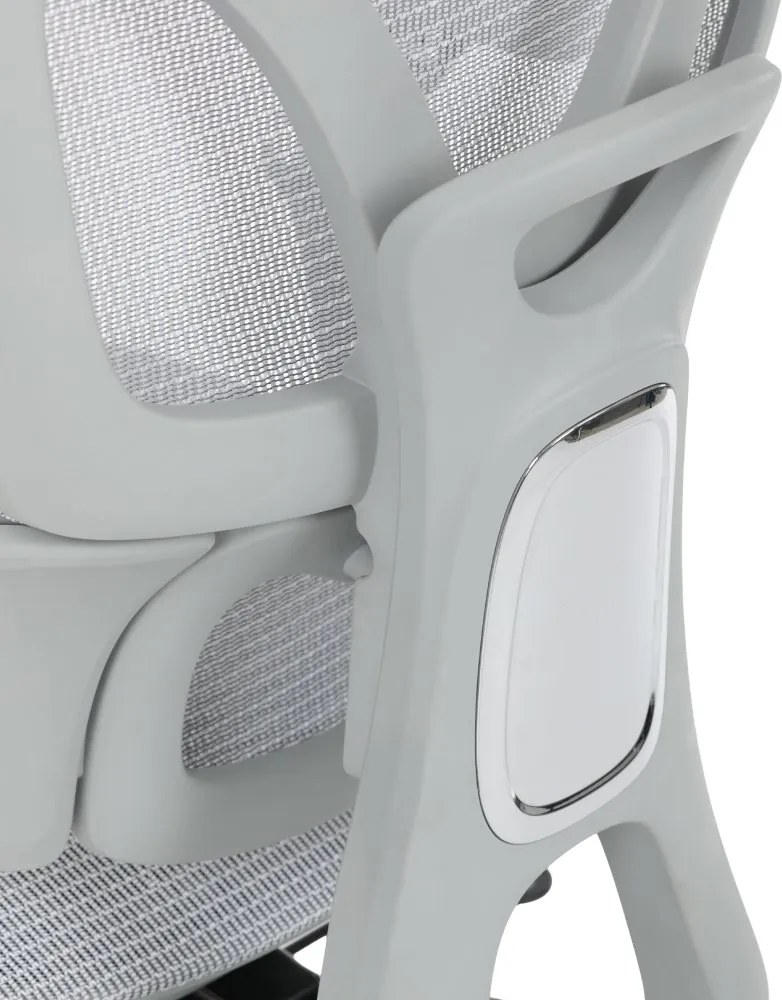 Kancelářská ergonomická židle PORTE II — síťovina, šedá
