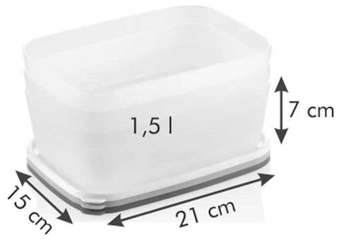 TESCOMA Zdravé dózy do mrazničky PURITY 1,5 l, 3 ks