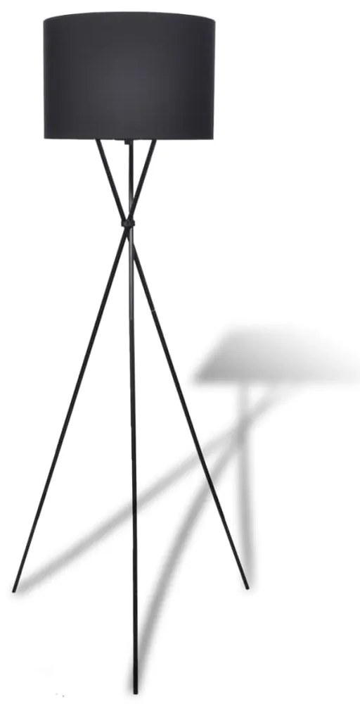 Stojací lampa s vysokým stojanem černá 240901