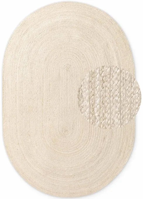 Koberec Hanse Home Jute Braided Rangpur naturální / sloní kost ovál