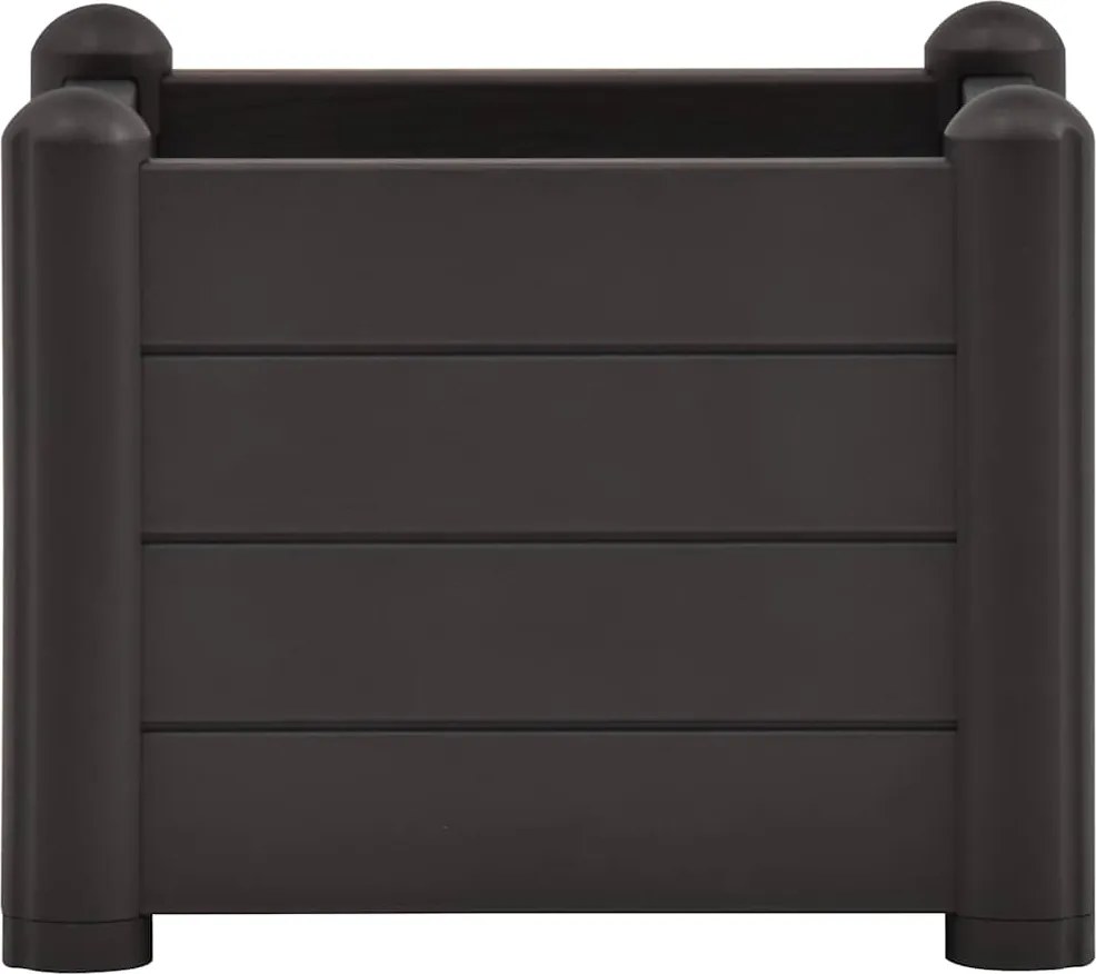 Vyvýšený záhon PP antracitový 43 x 43 x 35 cm 313973
