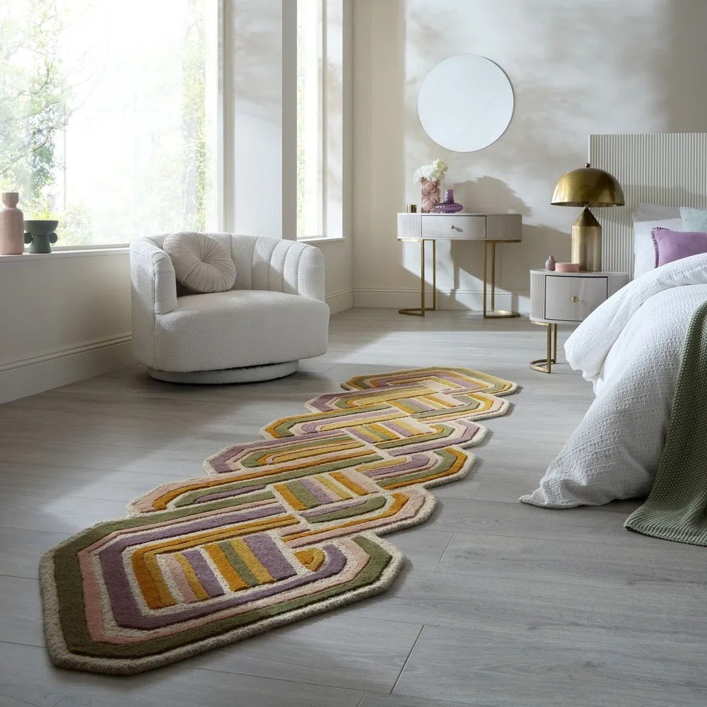 Ručně tkaný vlněný běhoun 80x300 cm Lattice Shaped – Flair Rugs