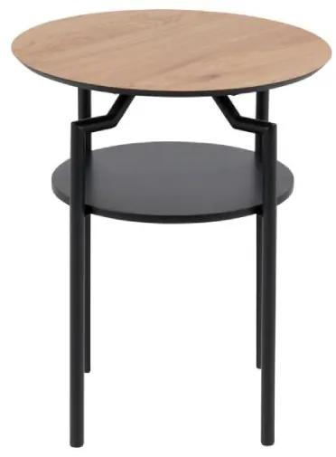 Goldington příruční stolek černá/hnědá