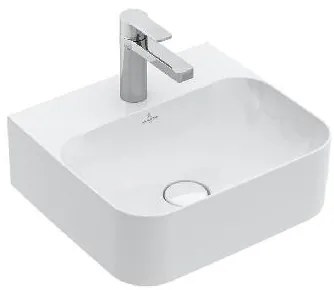 Villeroy & Boch Finion - Umývátko se skrytým přepadem, 43x39 cm, s CeramicPlus, alpská bílá 43644CR1