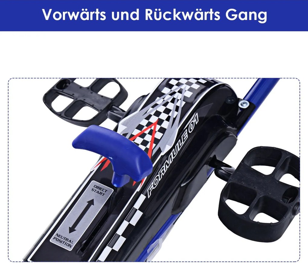 Costway Pedal Gokart Racing Dětské auto pedál vozidla Cart Seat Gocart