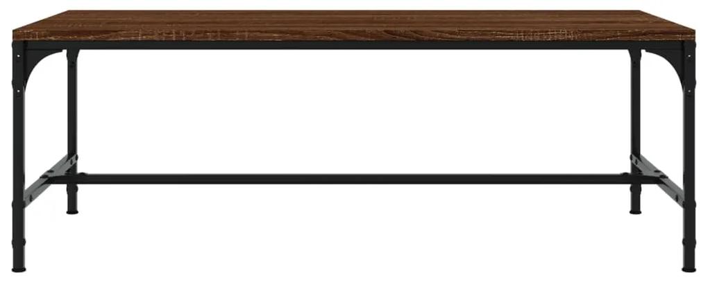 Konferenční stolek hnědý dub 80x50x35 cm kompozitní dřevo - Default Title