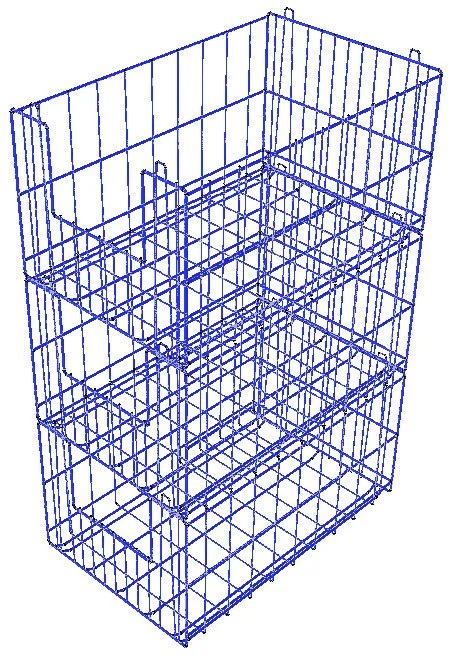 FEROPLAST spol. s.r.o Drátěný koš Ks11, 965(h)x380(š)x330(v) mm