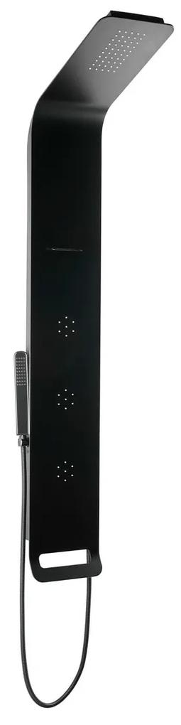 Sprchový panel SIKO na stěnu černá/chrom ALUSHOWERC