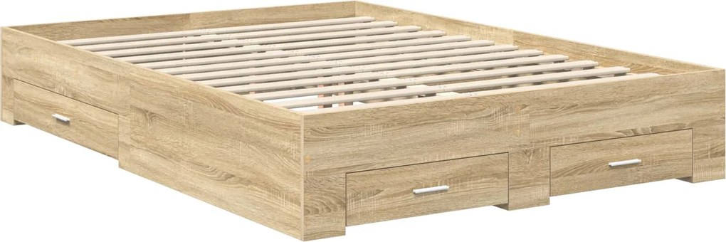 Rám postele s čelo Sonoma dub 150 x 200 cm Kompozitní dřevo 3413589