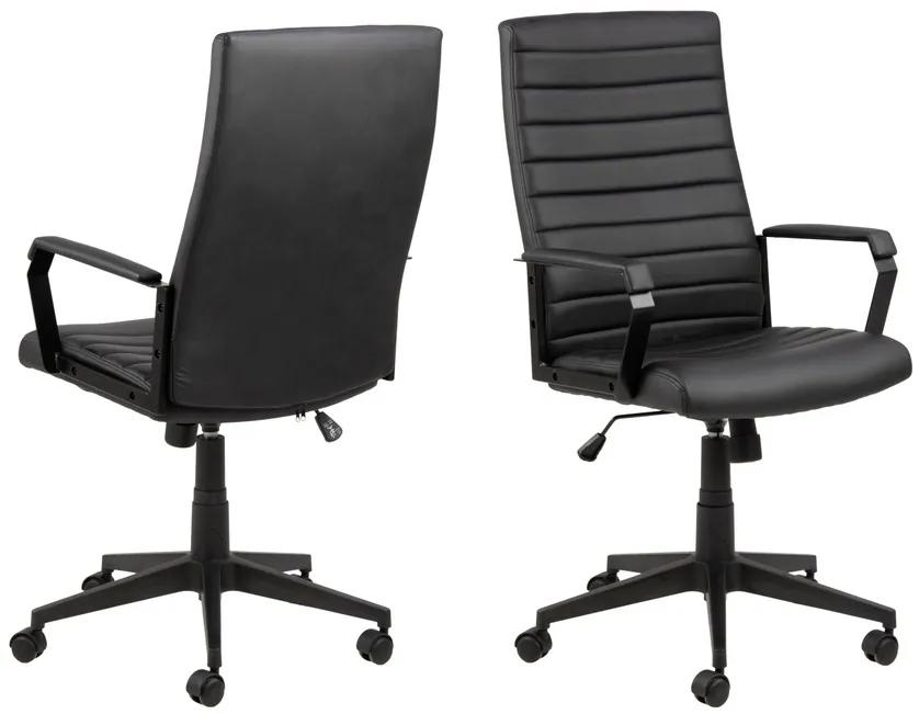 Kancelářská židle Triston černá koženka