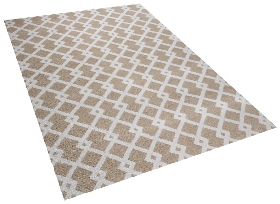 Béžový geometrický koberec 140x200 cm SERRES