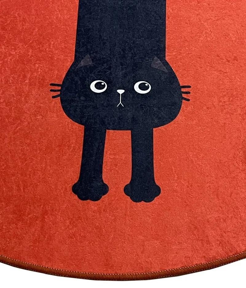 Koupelnový kobereček KITTY 80 cm červený