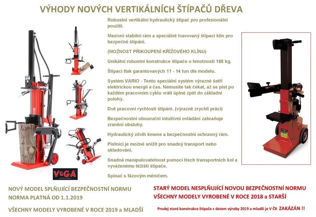 Štípačka na dřevo VeGA LV1410PRO VARIO 14T