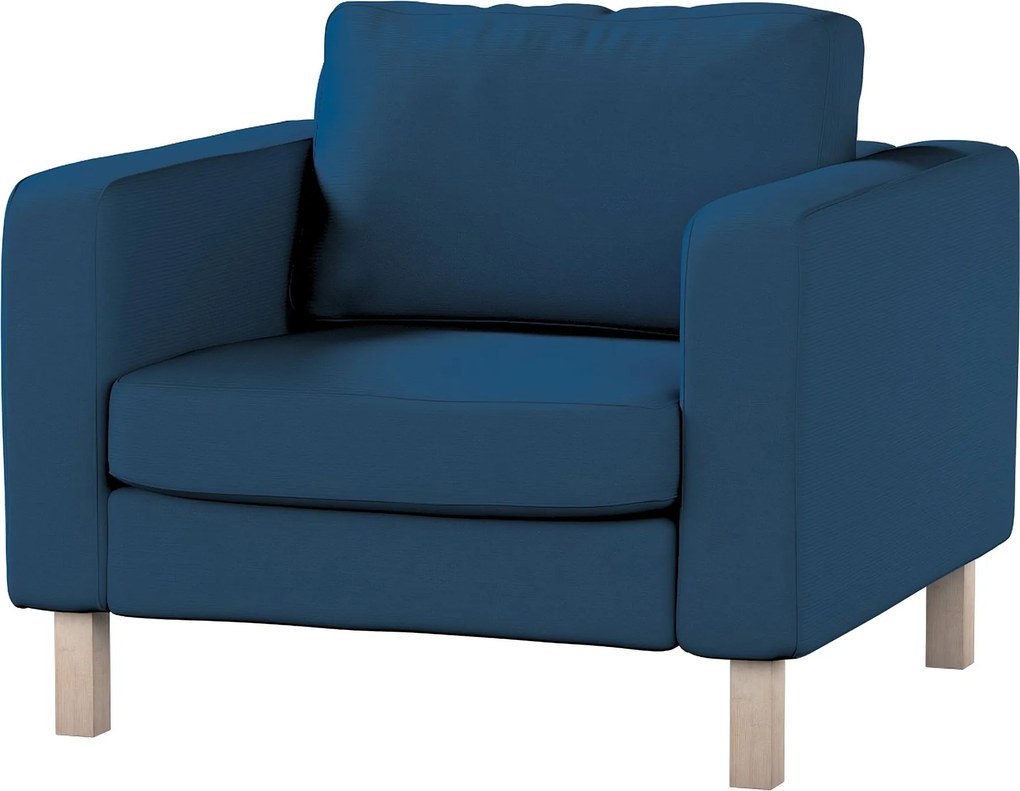 Potah na křeslo IKEA Karlstad, krátký barva tmavě modrá