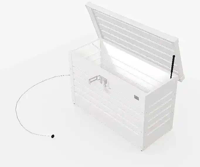 Biohort Úložný zamykací box (bílá) 100 cm | BIANO