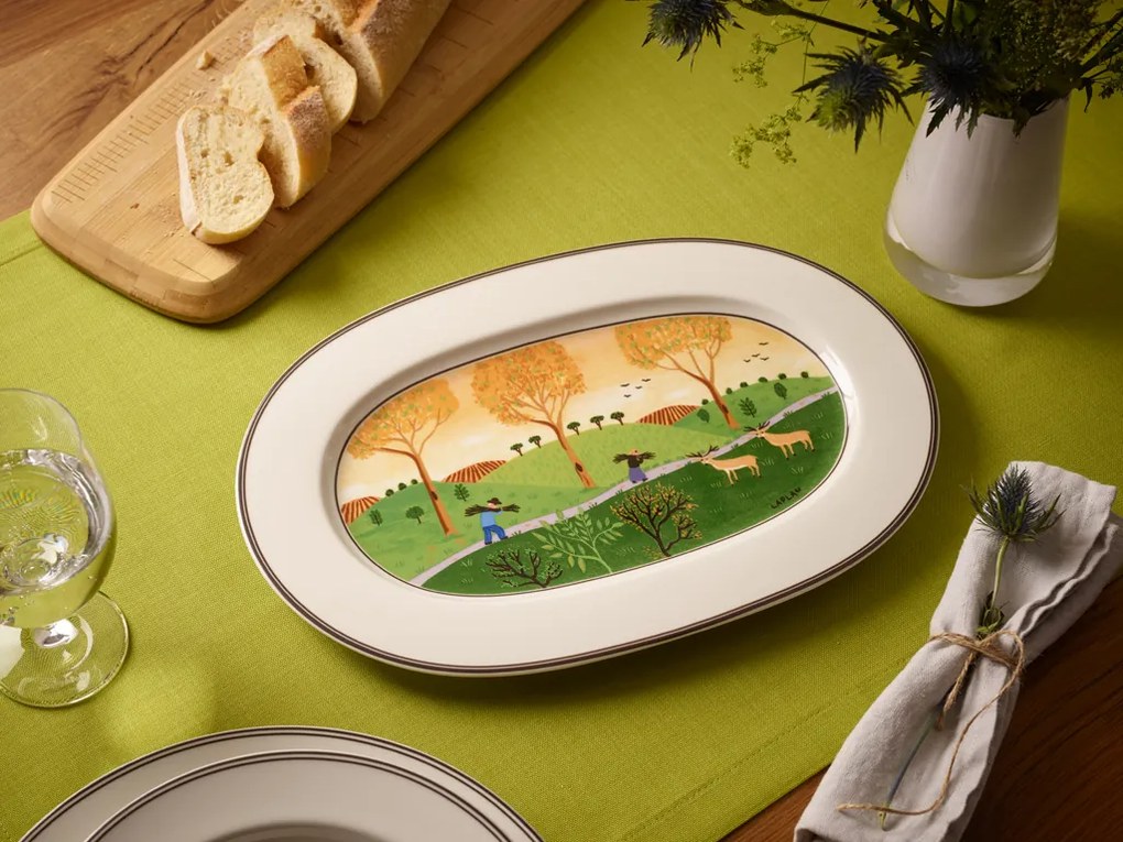 Villeroy&Boch Villeroy & Boch Design Naif oválný servírovací talíř, 34,2 × 13,5 × 1,8 cm