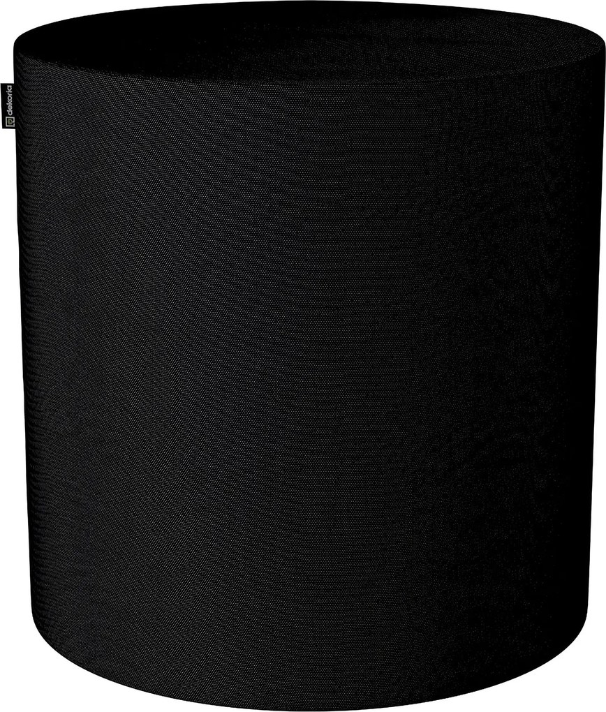 Sedák Barrel- válec pevný barva černá látka pletený vzor