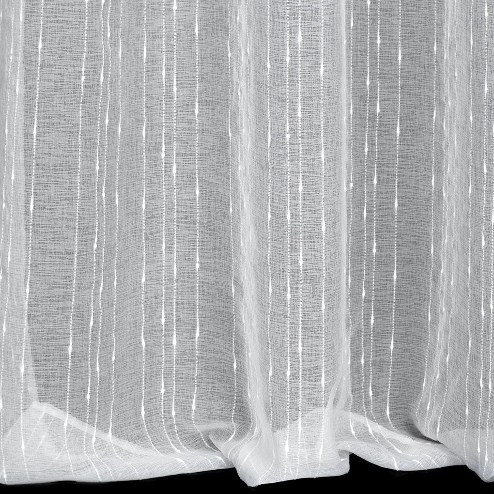 ZÁCLONA NA KROUŽCÍCH BECKY 140X250 CM BÍLÁ