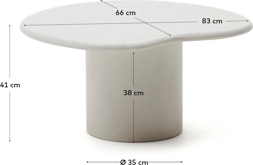 Zahradní odkládací stolek 77x83 cm Macarella – Kave Home