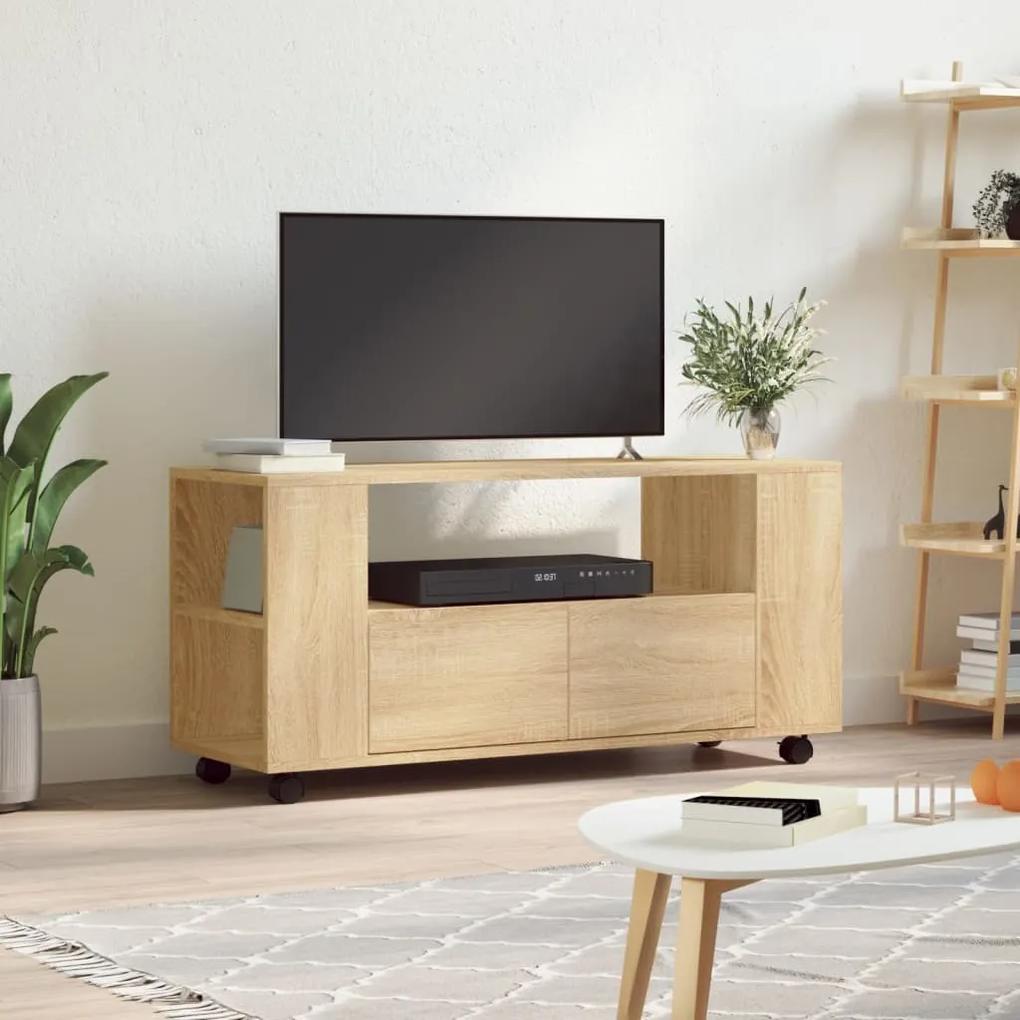 vidaXL TV skříňka 102 x 34,5 x 43 cm kompozitní dřevo [833747] Barva: Betonová šedá