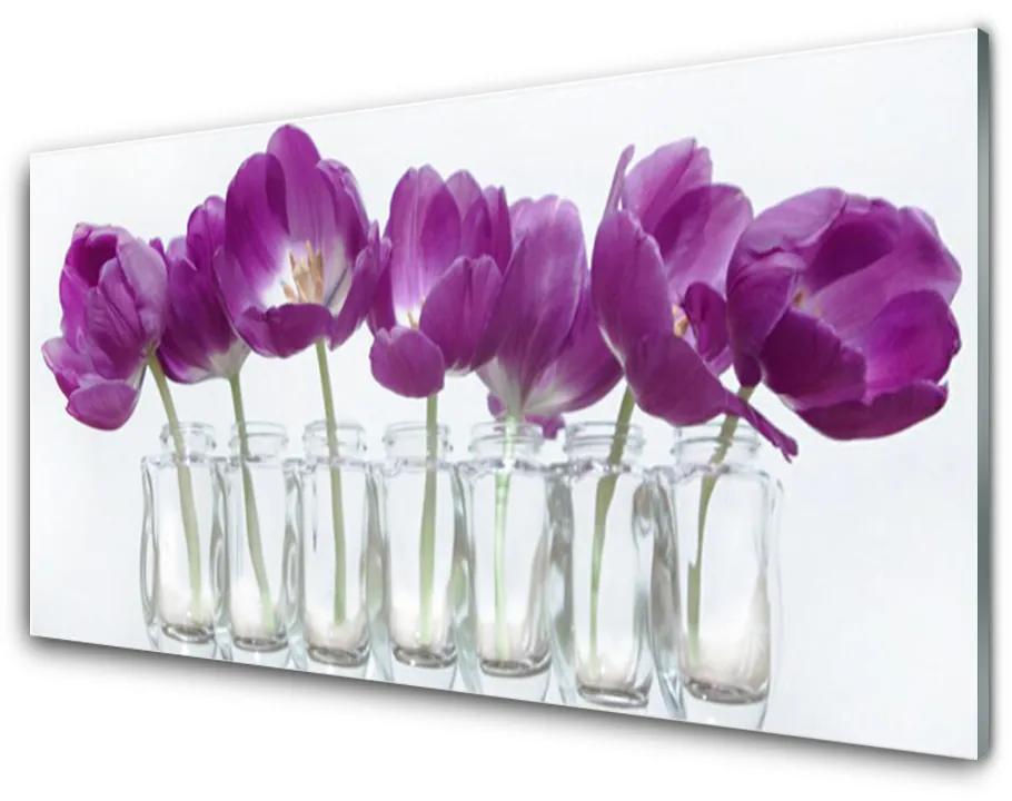 Obraz na skle Květiny Rostlina Příroda 140x70cm