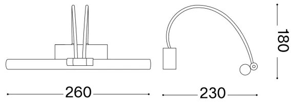 Ideal Lux - LED Obrazové svítidlo BOW LED/3,5W/230V 26 cm CRI 90 zlatá