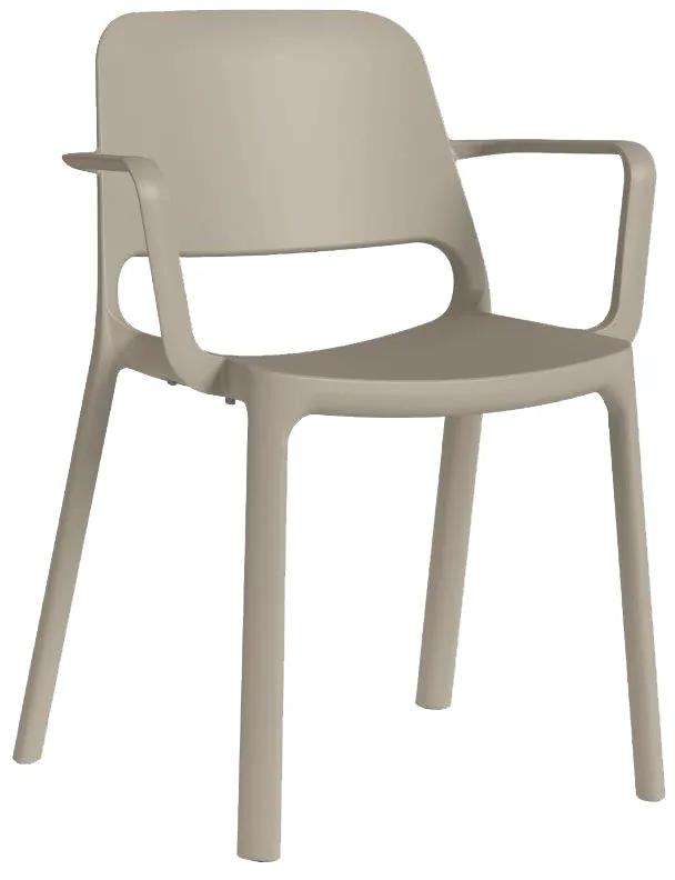Plastová židle Duke s područkami Bílá